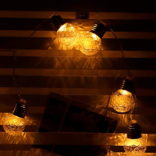 LED Fairy Lights, Crystal Balls Lights Automatic Charging Garden Light Decorative Light Solar Powered String Light for Home Garden Party, Festival