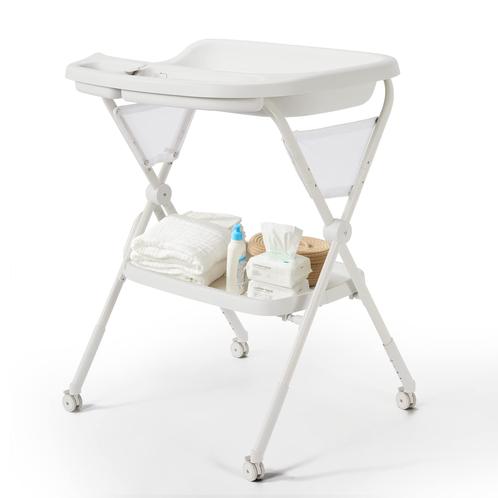 Baby Changing Table Waterproof Removable Changing Pad, Foldable Diaper Changing Tables for Infants, Portable Baby Changing Station