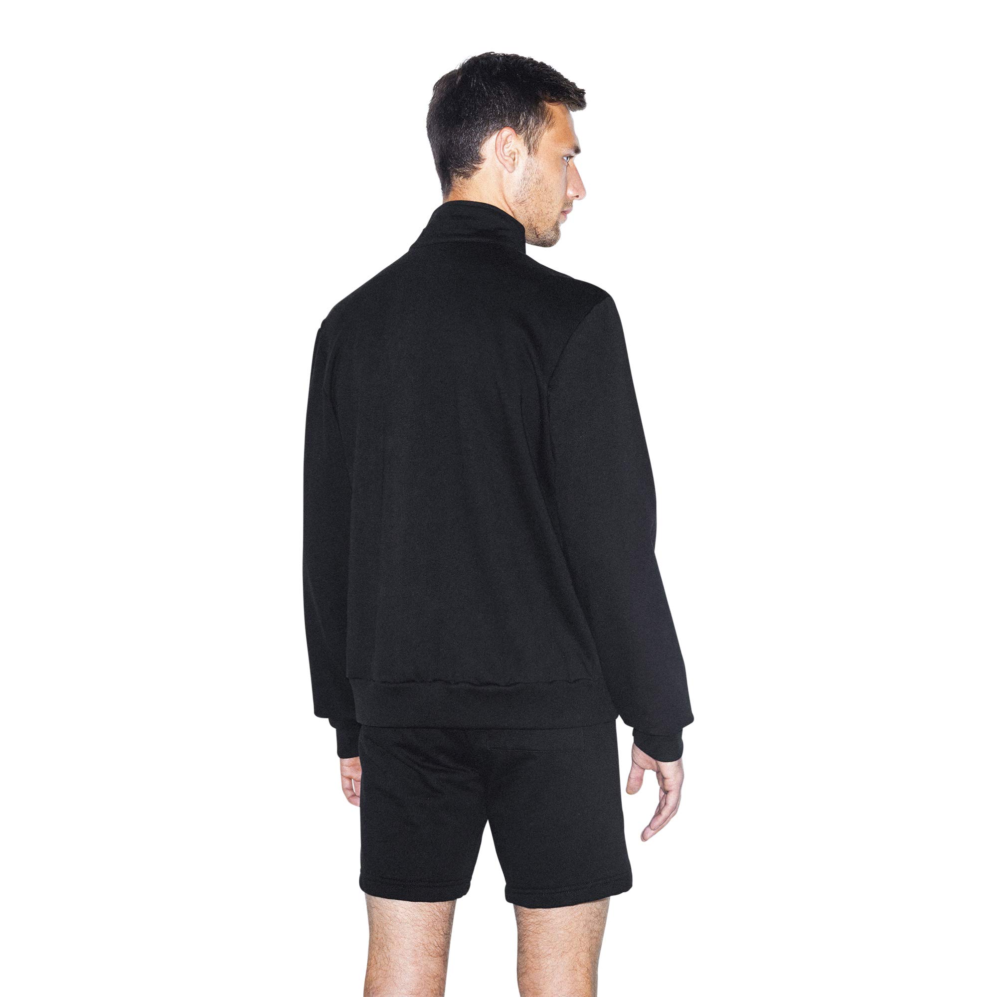 American Apparel Unisex California Fleece Long Sleeve Track Jacket, black, 2X-Large