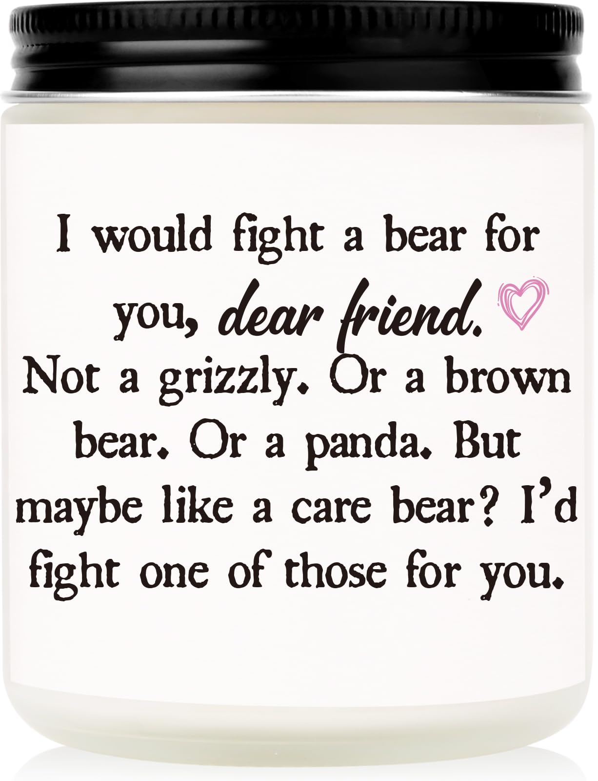 Best Friend Candle - Friend Gifts for Women, Best Friend Birthday Gifts - Friendship Gifts for Women Friends - Friend Birthday Gift, 7oz Soy Wax Lavender Scented Friend Candle