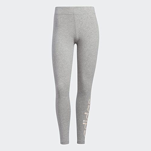 adidas Female Essentials Linear Tights, Medium Grey/Pink Tint,M