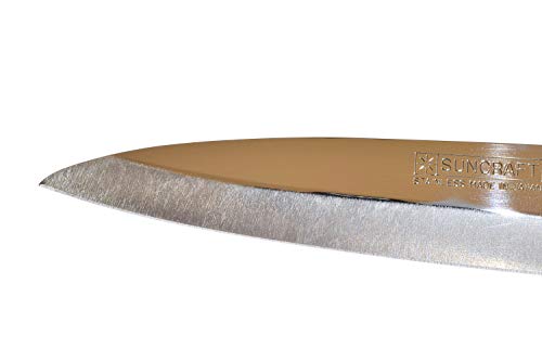 Seki Japan Professional Fruit Knife, Small Peeling Knife, Point Ended, 3.7-inch Stainless Steel Blade with Wooden Handle and Point Ended Sheath, for Kitchen and Outdoor