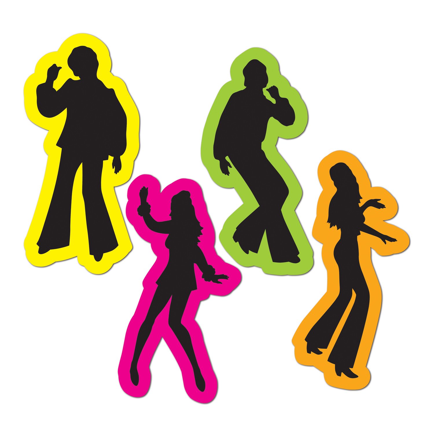 70's Party Decorations Set - Disco Fever Banner, Table Cover, Disco Ball Whirls, Retro Silhouette Cutouts โ 70s Party Decorations and Soul Train Party Theme Decorations