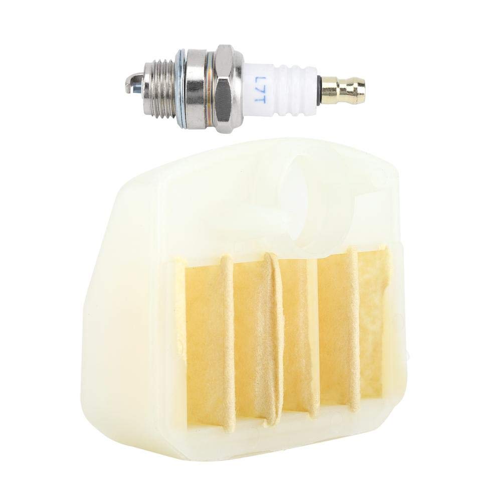 Air Filter Spark plug, L7T Spark Plug Kit for Husqvarna 340 345 346 350 351 353 Chainsaw