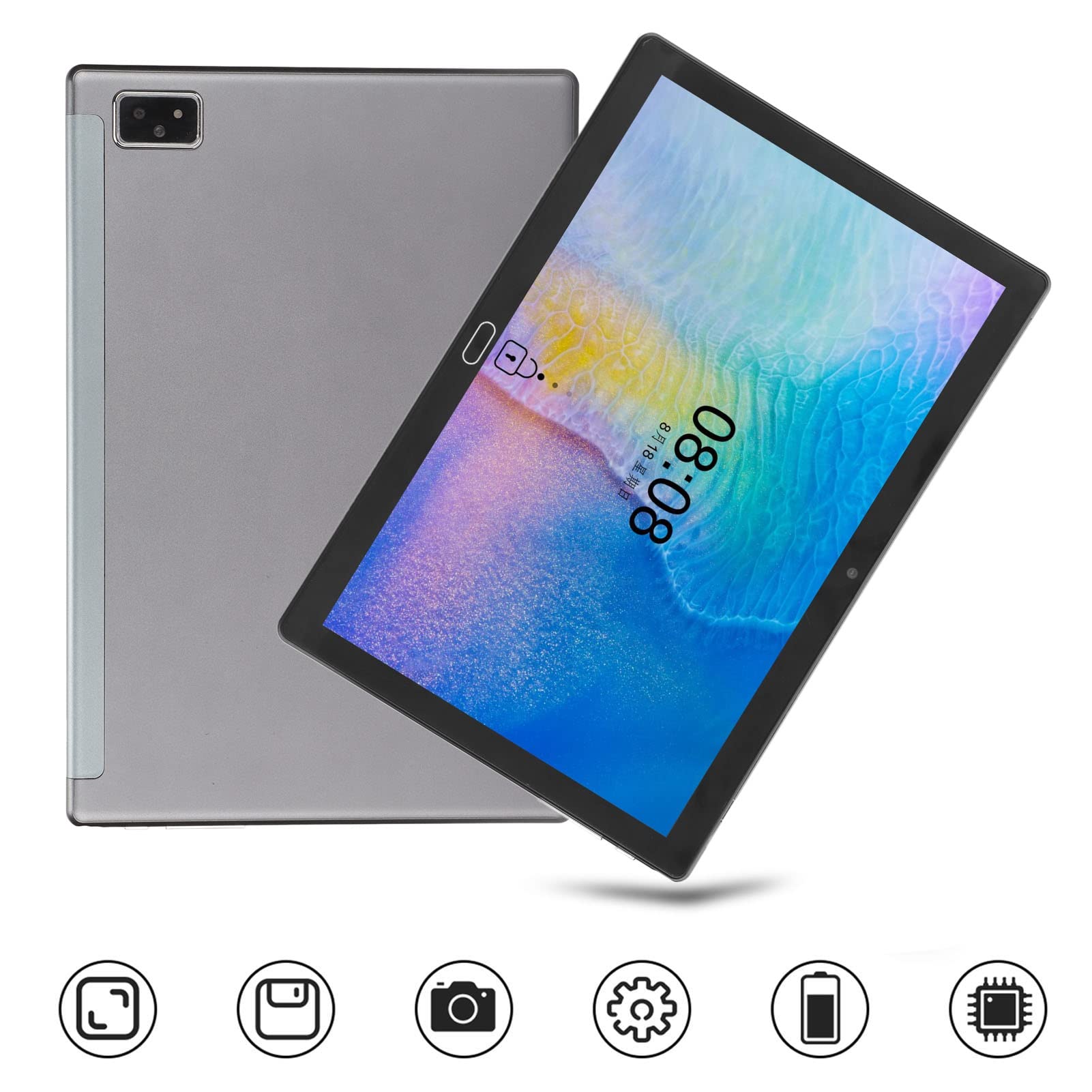 Bannt HD Tablet, Support Multilingual Support Phone Call 4g 4g 100240v 5gwifi Dual Card Dual Standby Usbc Charging Port for android10.1 (US Plug)