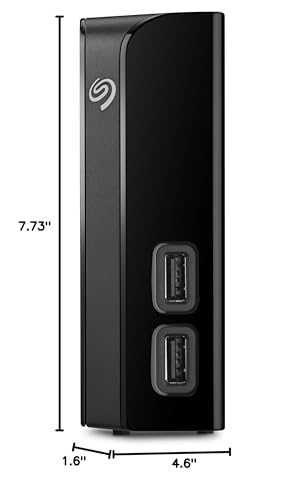 Seagate Backup Plus Hub 8 TB, External Hard Drive, 3.5', USB 3.0, Desktop, for PC and Mac, with 2 Months Free Adobe Creative Cloud Photography Plan