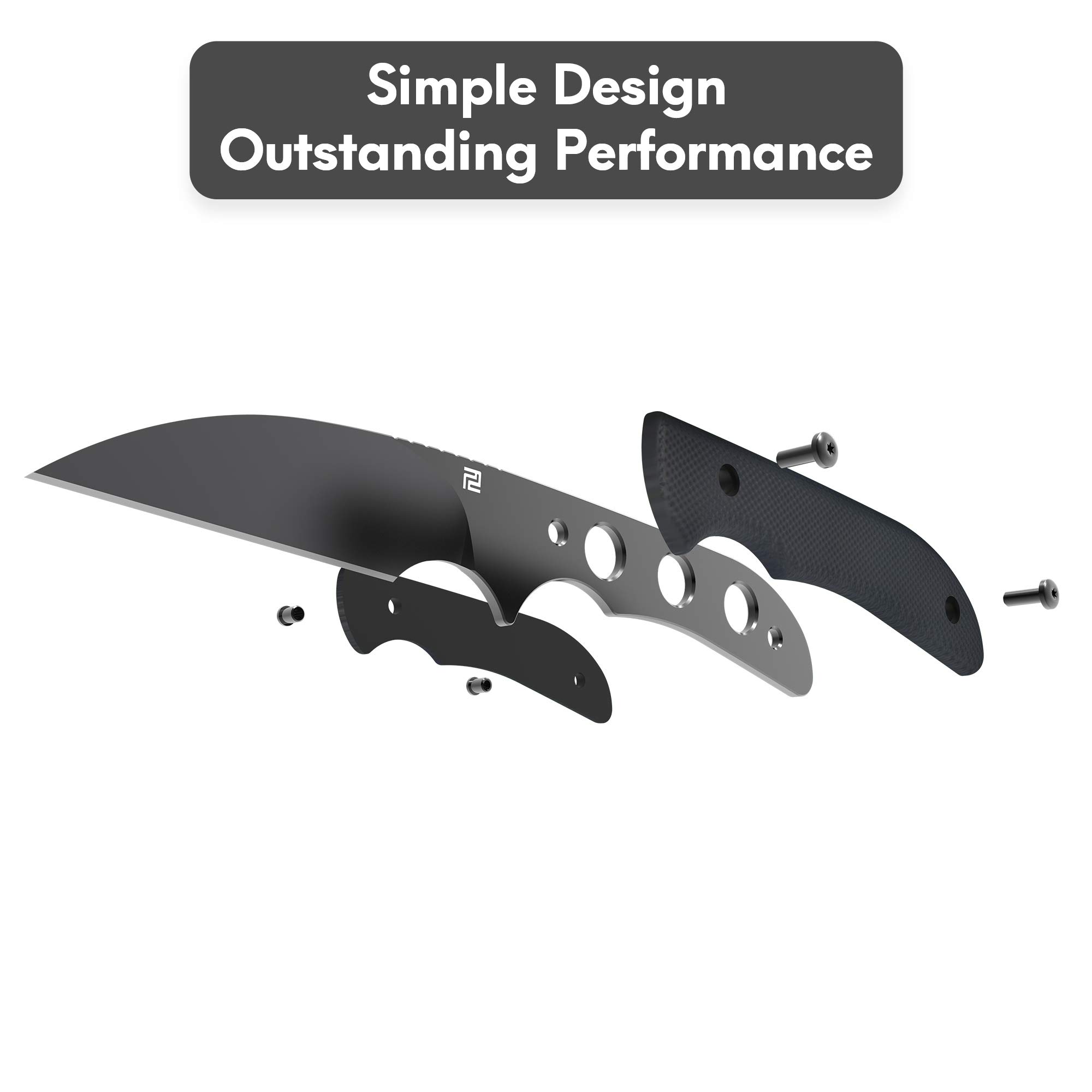 ARTISANCUTLERY Tactical Knife Sea Snake (ATZ-1842) AR-RPM9 Powder Steel Blade G10 Handle Fixed Blade Knife Desert