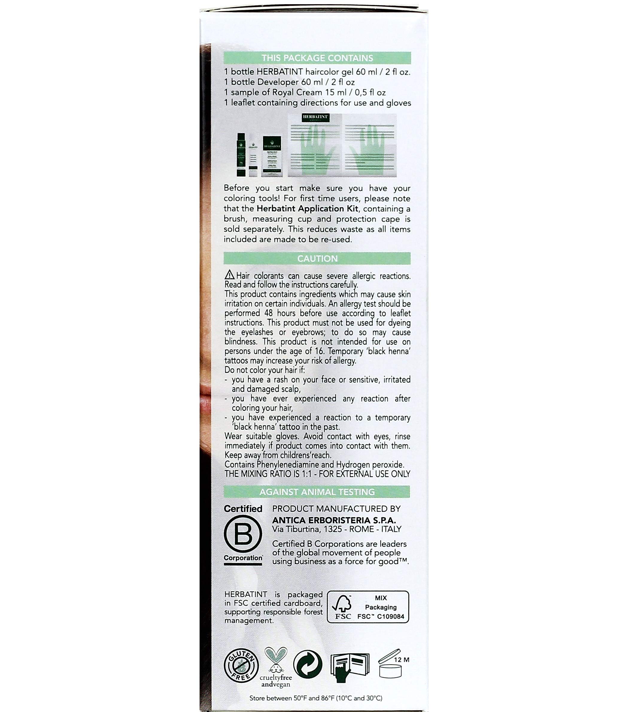 Herbatint Permanent Haircolor Gel, 5N Light Chestnut (5N) 4.56 Fl Oz