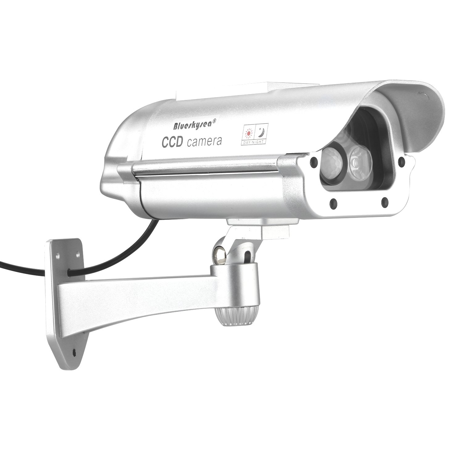Fake Security Camera 1080P, Dummy Outdoor CCTV Cam with Solar Powered Human Sensor Flash Lights for Home Lane