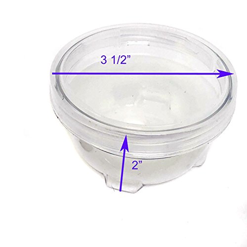 PAYLAK Storage Containers Clear Stackable Interlocking Detachable with Lid 5 for Beads Food Jewelry Coins Medicine Screws Nuts - 3 1/2" Round