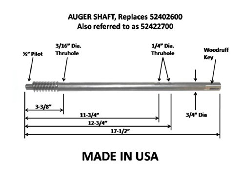 Ariens Compatible Snowblower Auger Gear Shaft Pin Bushing Full Rebuild Kit 524026 52402600 524026 Made in USA