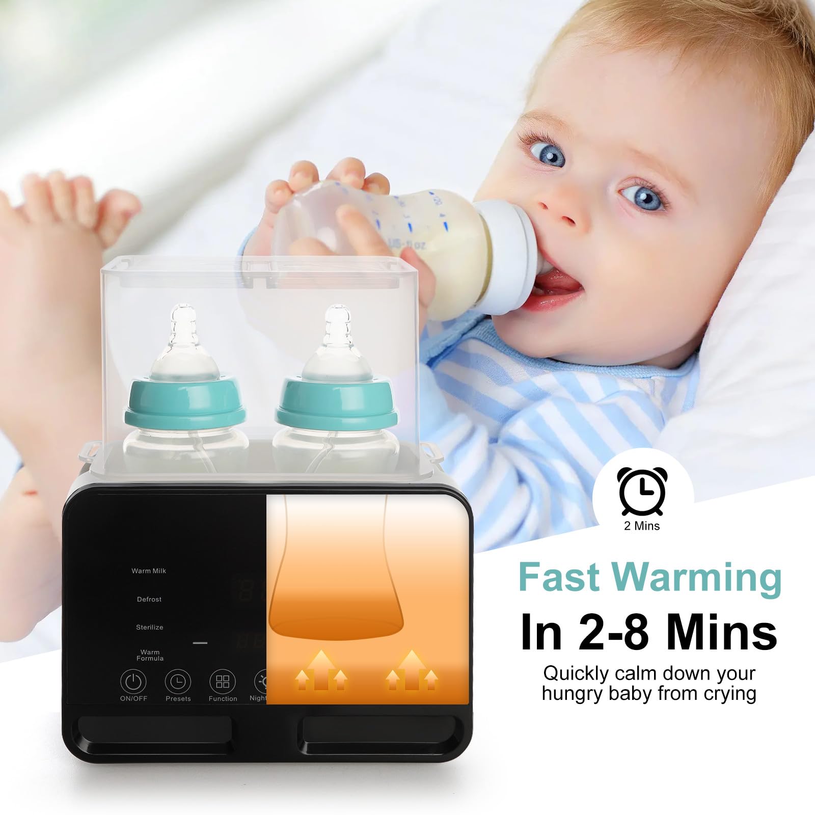 Baby Bottle Warmer, Baby Food Heater，for Breastm