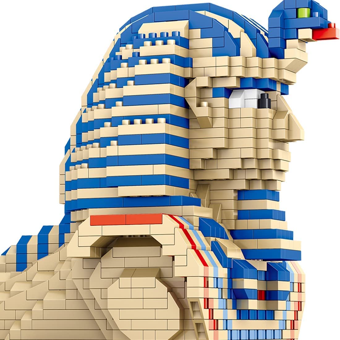 Auspcers Sphinx of Giza Micro Mini Building Blocks Set, (2732 Pieces) Small Particles Famous Attraction Model Kit, Famous World Architecture Educational Toys Micro Bricks for Kids Adults