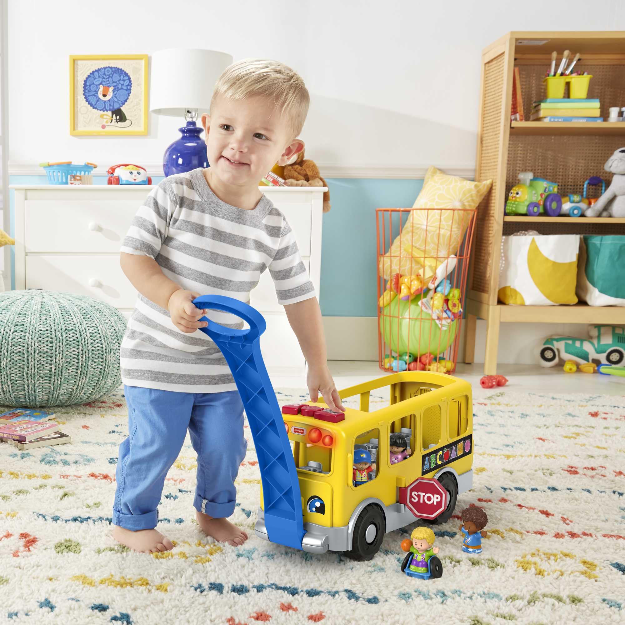 Fisher-Price Little People Yellow School Bus (Mattel GTL68), Spanish Version
