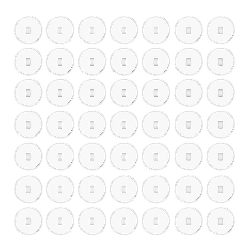 ccHuDE 100 Pcs 2cm Small Plastic Ceiling Hooks Self Adhesive Ceiling Hooks Round Sticky Back Hooks Clear Stick Hooks for Kitchen Bathroom Door
