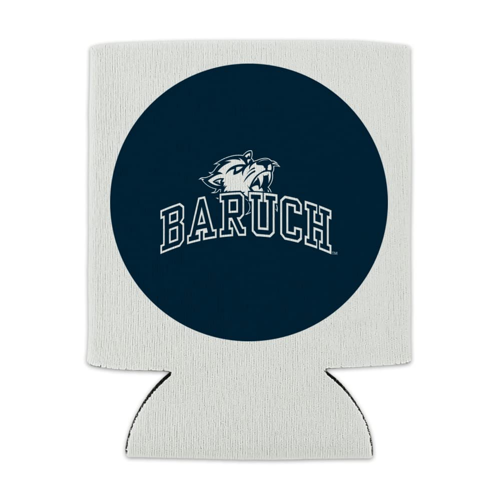 Baruch College Bearcats Logo Can Cooler - Drink Sleeve Hugger Collapsible Insulator - Beverage Insulated Holder