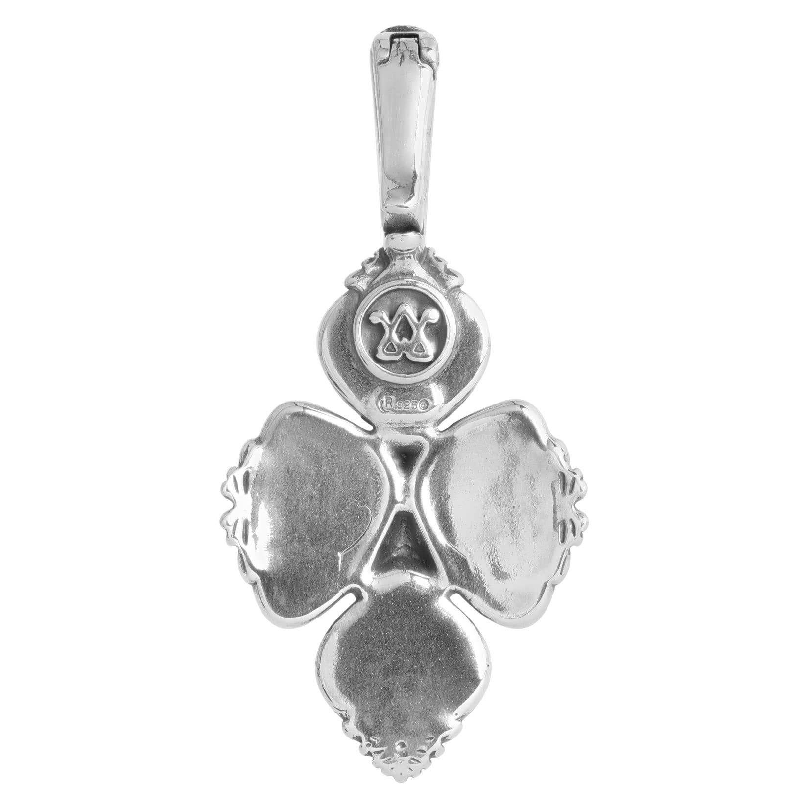 American West Sterling Pink Rhodochrosite Gemstone Pendant Enhancer