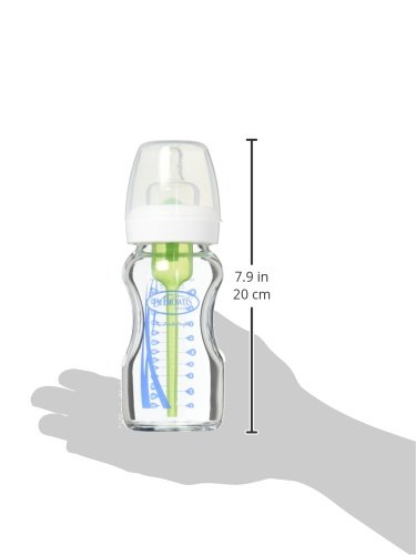 Dr. Brown's Options Wide Neck Glass Bottles, 2 Pack, Clear, 9 Ounce