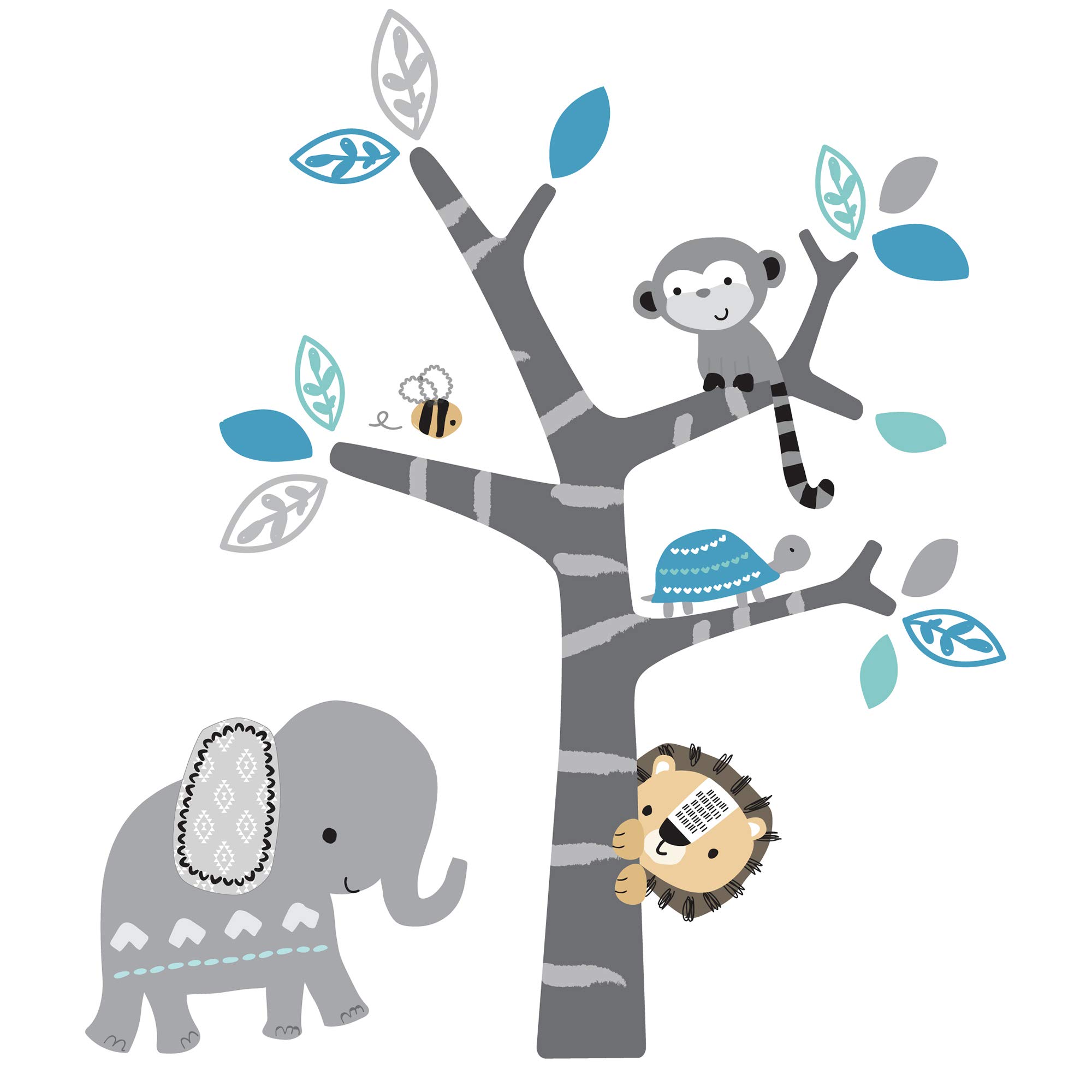 Bedtime Originals Jungle Fun Elephant/Lion 8-Piece Baby Nursery Crib Bedding Set
