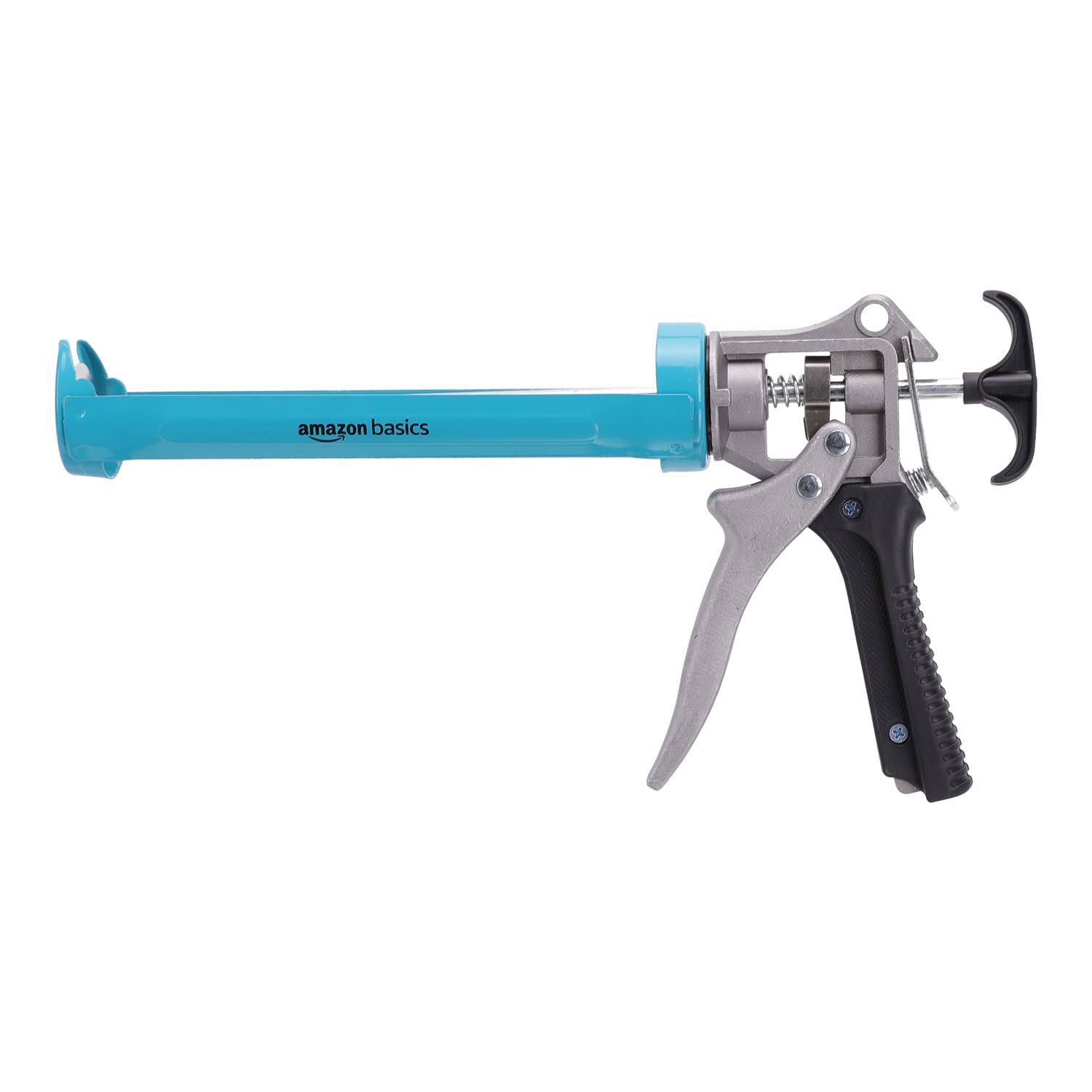 Amazon Basics Heavy Duty Sealant Caulking Gun -310ml/10oz - 12:1 Thrust Ratio, Aluminum handle with plastic support grip, Blue and Grey