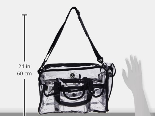 SHANY Clear Makeup Bag, Pro Mua rectangular Bag with Shoulder Strap, Large
