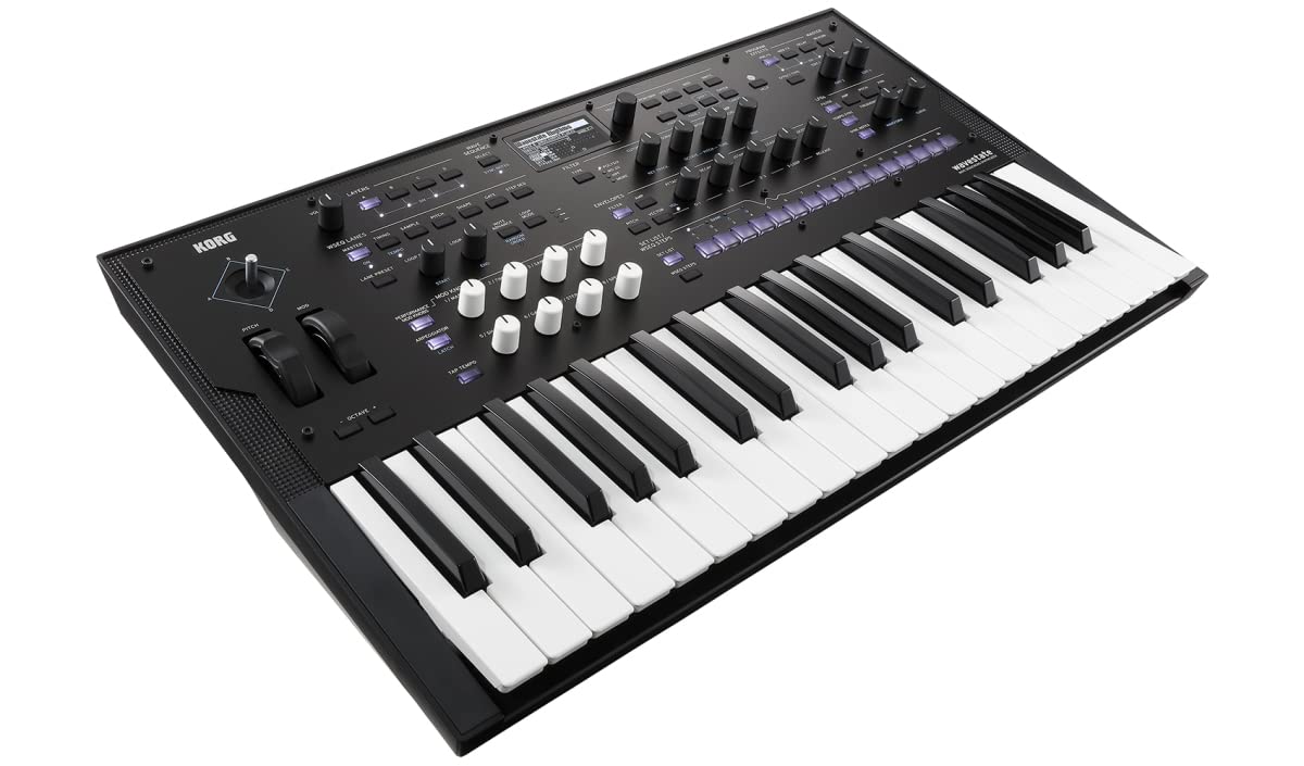 Korg Wavestate Wavesequencing Digitial Synthesizer Bundle with Sustain Pedal, MIDI Cable, and Austin Bazaar Polishing Cloth