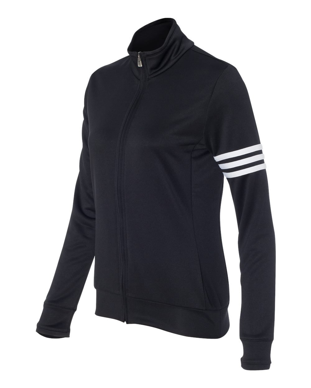 adidas Ladies' ClimaLite 3-Stripes French Terry Full-Zip Jacket, Black/White, 3X-Large
