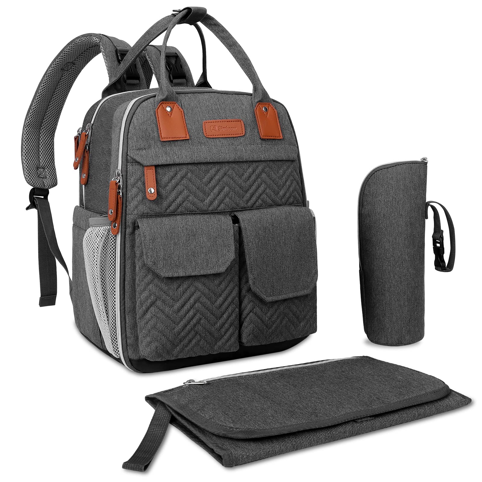 Baby Portable Changing Pad+Diaper Bag Backpack