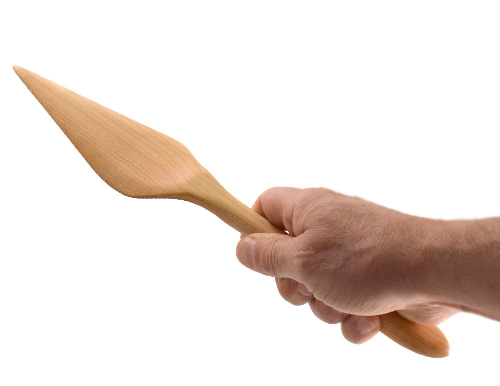 American Made Natural Hard Maple Wood Pie Server, 12.75"