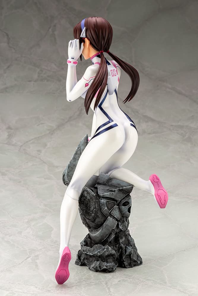 Kotobukiya Evangelion: 3.0+1.0 Thrice Upon a Time: Mari Makinami Illustrious (White Plugsuit Version) PVC Statue,Multicolor,PP981