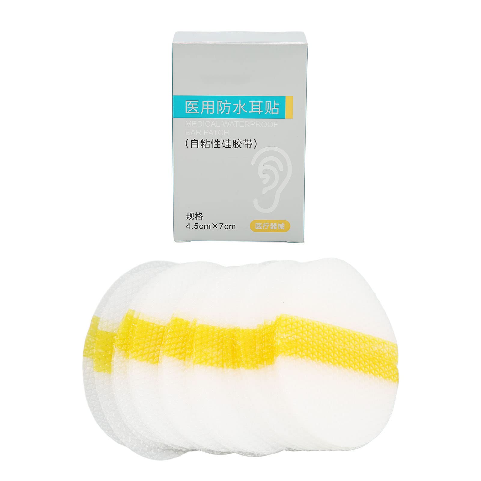 Baby Ear Patch, Safe 30Pcs Silicone Gel Ultra Thin Multifunctional Baby Waterproof Ear Stickers Large Area Coverage for Surfing for Water Skiing