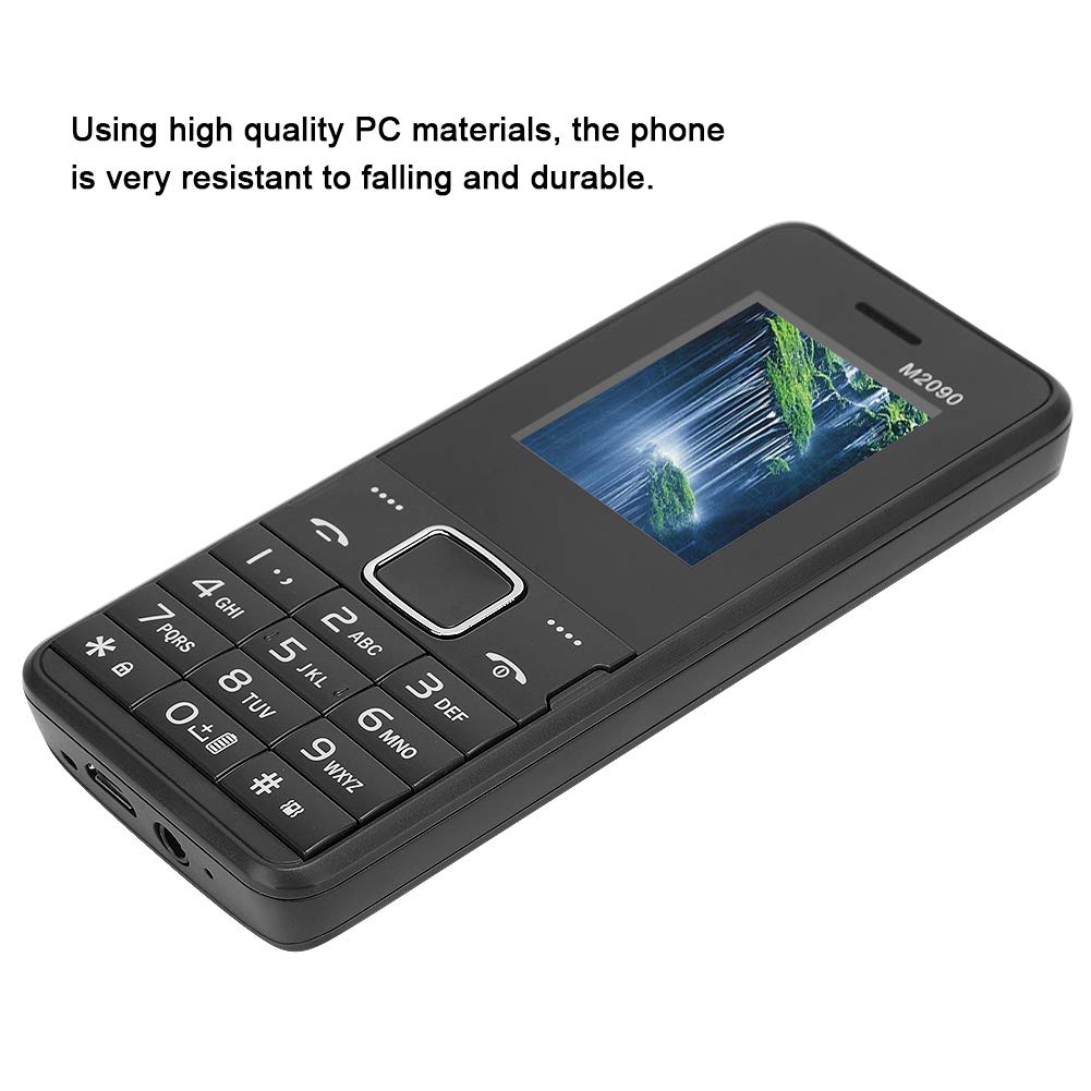 ASHATA Unlocked Mobile Phone, 1.7in Screen Simple Phone with 3.5mm Headphone Jack, 32MB and 32MB, 0.08MP Camera, Dual SIM Card 2G Cellphone, 1500MAh, Black-US