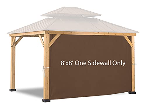 CoastShade Gazebo Replacement Curtain for 8x8 or 10x10 or 10x12 Summer Outdoor Gazebo,6.7FT Height,Only 1 Panel Sidewall,Autumn Gazebo Sidewall ，Brown