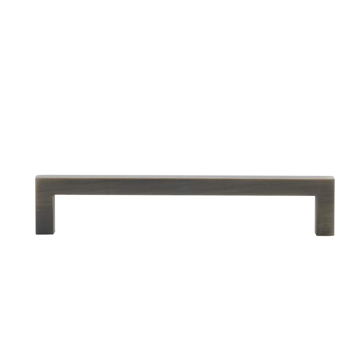 Amazon Basics Modern Square Cabinet Pull Handle, 5.39-inch Length (5-inch Hole Center), Brushed Brass, 10-pack