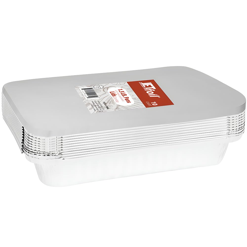 Bluesky Aluminum Pans with Board Lids-(Pack of 20) -Perfect for Meal Prep, Baking, 1.5 lb, Silver