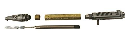 Penn State Industries PKMOTAP Motorcycle Kickstart Action Ballpoint Pen Kit Woodturning Project (1, Antique Pewter)