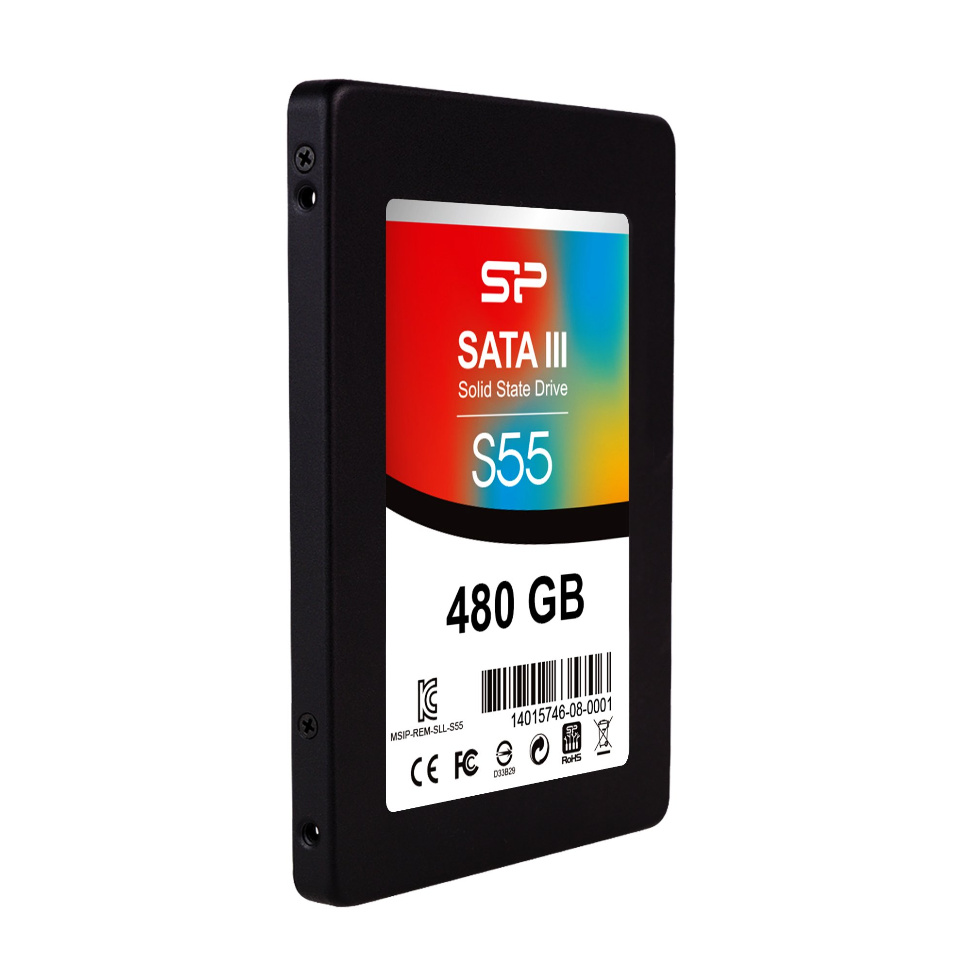Silicon Power 480GB SSD S55 TLC (SLC Cache Performance Boost) SATA III 2.5" 7mm (0.28") Internal Solid State Drive- Free-download SSD Health Monitor Tool Included (SP480GBSS3S55S25AE)