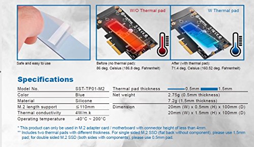 SilverStone SST-TP01-M2 - M.2 Thermal pad for M.2 SSD up to 110mm in length