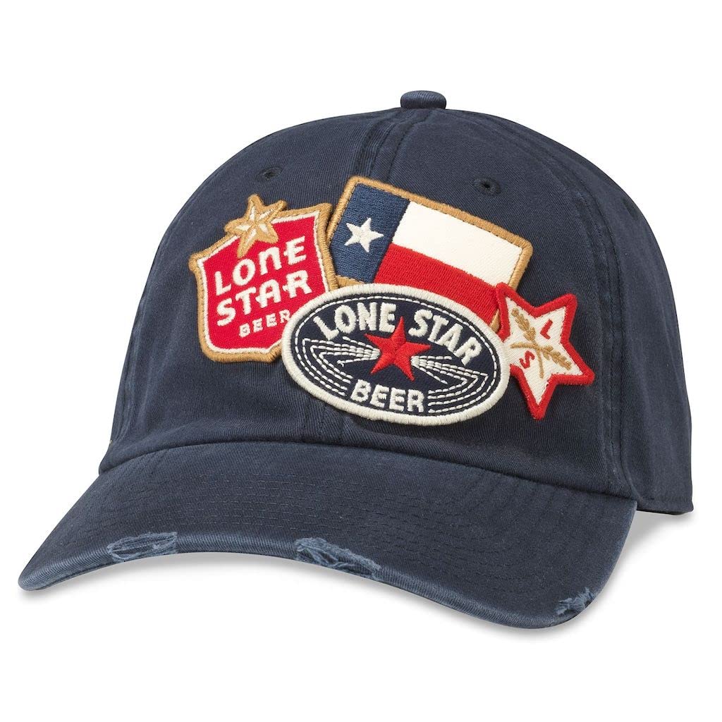 AMERICAN NEEDLE Texas Lone Star Beer Officially Licensed Iconic Adjustable Baseball Hat (PBC-1907B-NAVY)