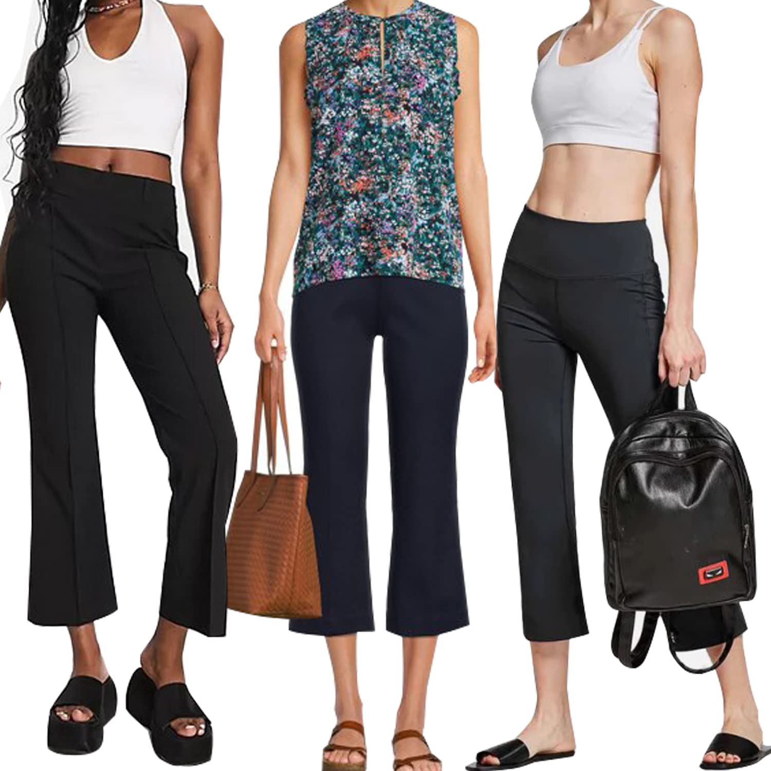 Aoliks Bootcut Yoga Pants with Pockets for Women - Flare Leggings with Pockets Workout Bell Bottom Jazz Dress Work Pants Black
