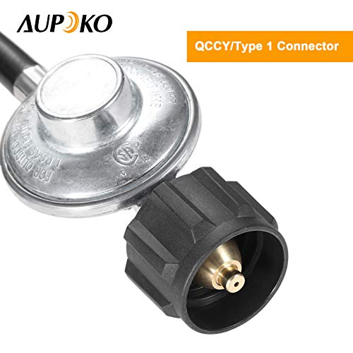 Aupoko Fire Pit Installation Kit with 90K BTU Propane Gas Valve Control Assembly System Kit, Including 1/2' Chrome Key and Quarter-Turn Shut-Off Valve, Replacement for Propane Gas Connection