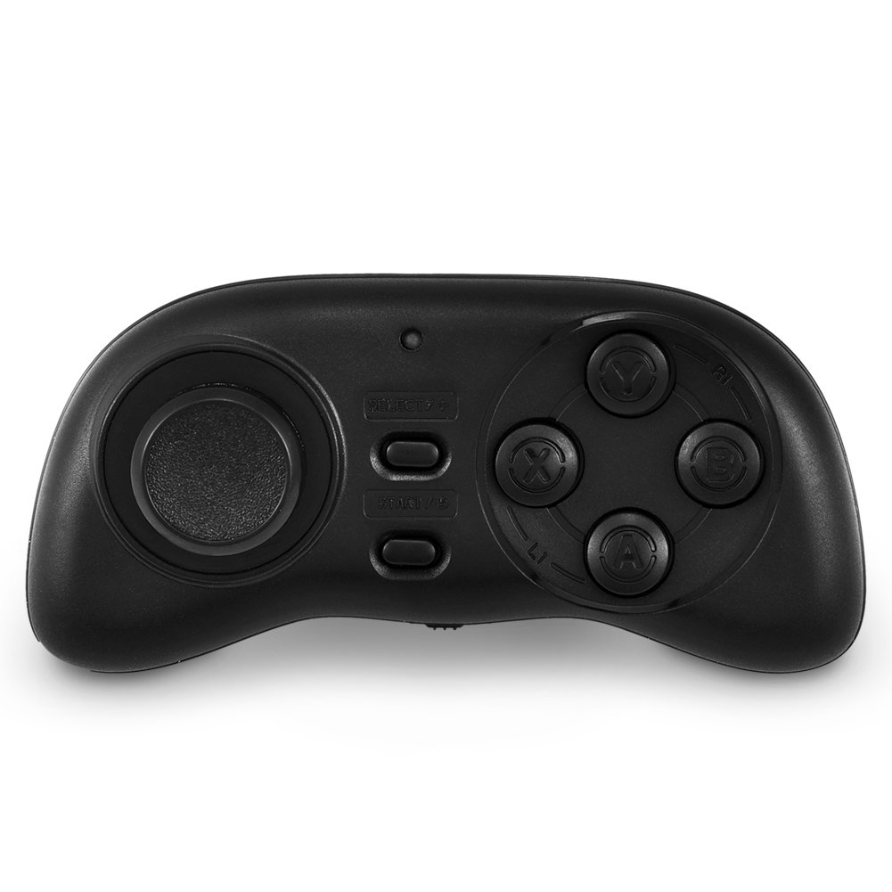 ASHATA Bluetooth Gamepad,Portable Wireless Bluetooth Game Controller,Mini Gamepad,Joystick Handle Remote Shutter,Compatible with Android/iOS, Cellphone,Tablets, PC, etc(Black)