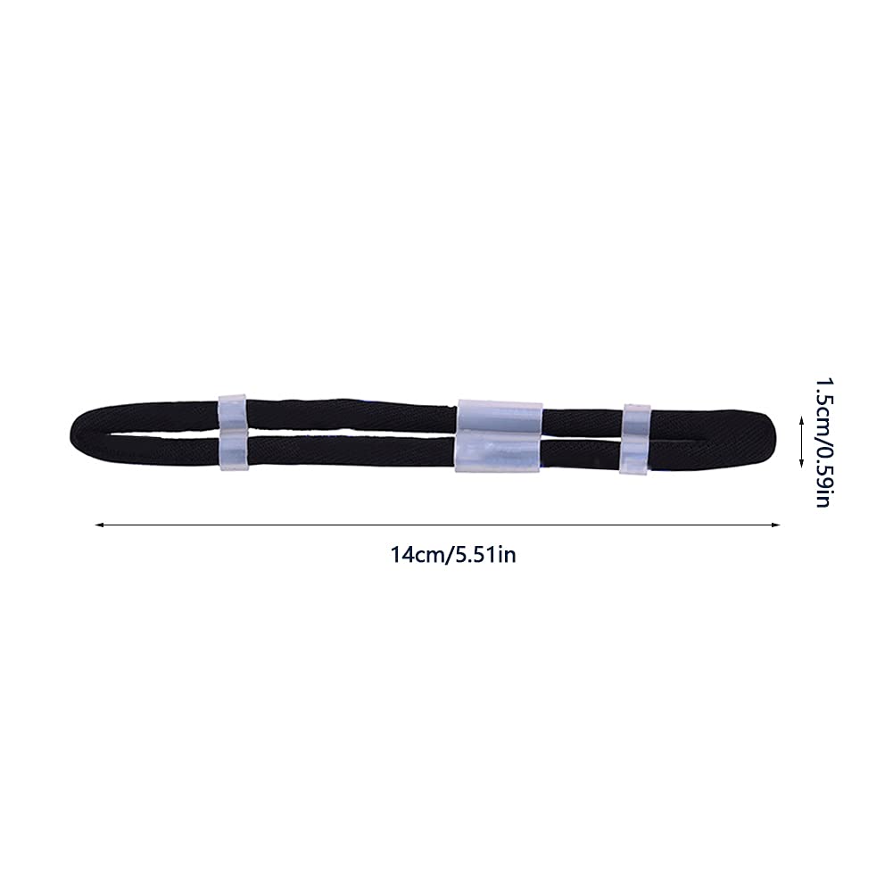 Archery Bow Slings, Archery Fingersling Recurve Bow Fingersling Shooting Fingersling Archery Finger Comfortable Wear Resistant for Recurve Bow(Black,L)