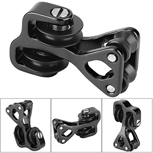 Archery Cable Slide, Aluminum Alloy Bow Cable Slide for Bow Pulley Separator(Black)
