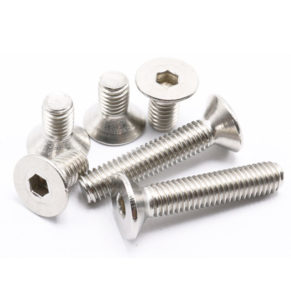M5 Flat Countersunk Head Socket Screws,Pack 20-Piece,Stainless Steel,Full Thread,Right Hand,Metric (M5 x 100mm)