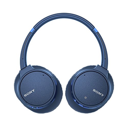 Sony Noise Cancelling Headphones WHCH700N: Wireless Bluetooth Over the Ear Headset with Mic for phone-call and Alexa voice control - Blue