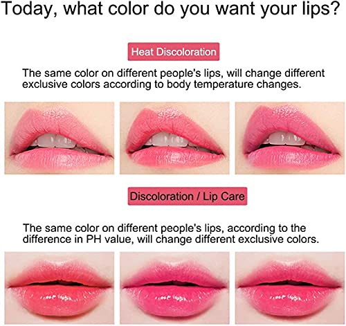 Amazfly 2 Pcs Aloe Vera Lipstick, Clear Jelly Lipsticks, Magic Temperature Color Change Lipstick Lip Blam Moisturizing Long Lasting Lip Makeup (2Pcs)