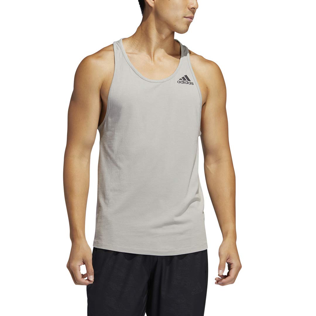 adidas Men's City Base Tank Medium Gray Heather/Solid Gray XX-Large
