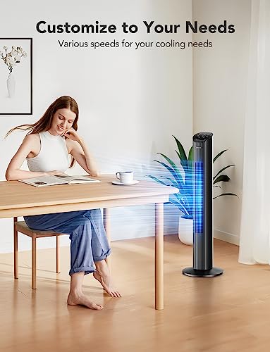 GoveeLife 36'' Smart Tower Fan for Bedroom, Oscillating Fan with Auto-Reflect, Room Fan with 8 Speeds, 4 Modes, 24H Timer with APP, Works with Alexa, Floor Fan for Home Office