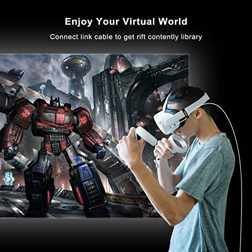 Aukelan Link Cable 10FT Compatible for Quest2/Pro/Pico4 Accessories, VR Link Cable for PC/Steam VR, High Speed Data Transfer, USB 3.0 to USB C Cable for VR Headset and Gaming PC